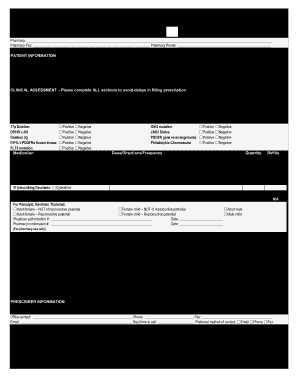 Fillable Online Blood Cancers Prescription/Pharmacy Intake Form ...