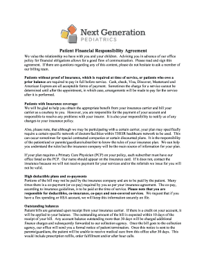 Fillable Online Patient Financial Responsibility Agreement - Next ...