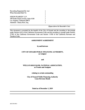 Fillable Online Recording Requested By And ) When Recorded Mail To ...