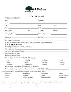 Fillable Online Intake form - Harpeth Hills Church of Christ Fax Email ...