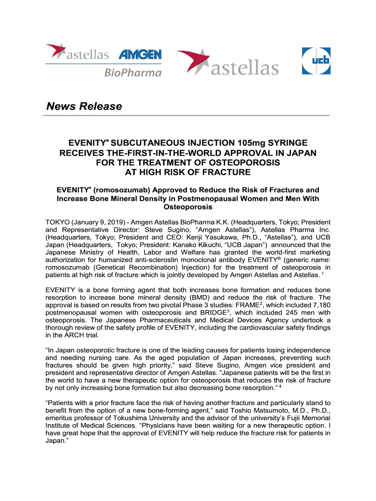 Fillable Online EVENITY SUBCUTANEOUS INJECTION 105mg SYRINGE Fax Email ...