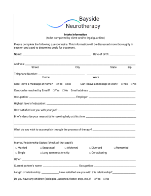 Fillable Online NON-PROFIT CLIENT INTAKE AND APPLICATION FORM Fax Email ...