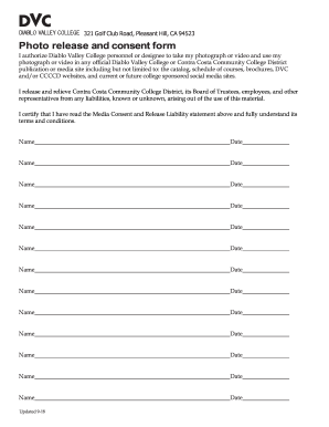 Fillable Online DVC photo release form 9-18 (adult) Fax Email Print - pdfFiller