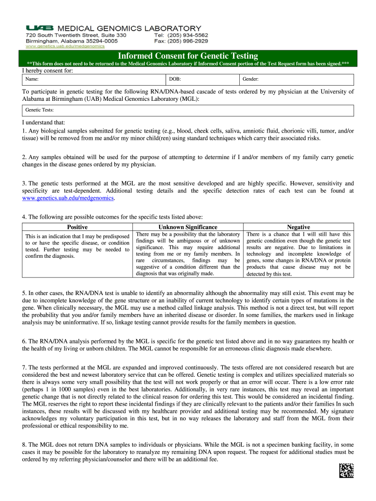 Fillable Online Implementing a universal informed consent process for ...
