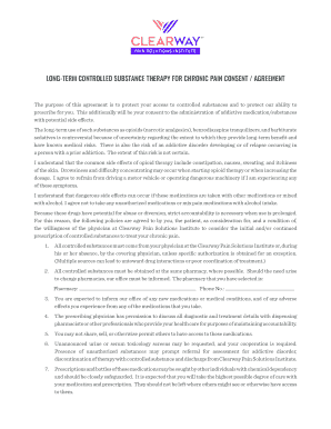 Fillable Online LONG-TERM CONTROLLED SUBSTANCE THERAPY FOR CHRONIC PAIN ...