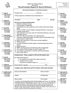Fillable Online 8330 F4 Parent-Guardian Request for Record Disclosure ...