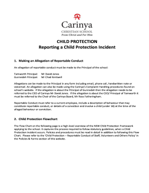 Fillable Online Reporting a Child Protection Incident Fax Email Print ...