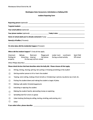 Fillable Online MSD Incident Report Form.doc Fax Email Print - pdfFiller