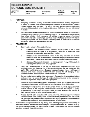 Fillable Online SCHOOL BUS INCIDENT Fax Email Print - pdfFiller
