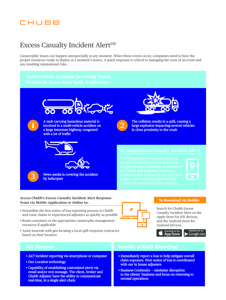 Fillable Online Chubb makes Incident Alert tool available to excess ...