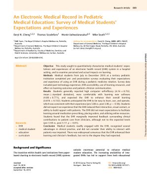 Fillable Online An Electronic Medical Record in Pediatric Fax Email ...
