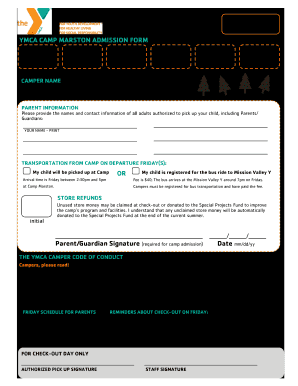 Fillable Online Forms/Policies/Packing Listscamp-timberline Fax Email ...