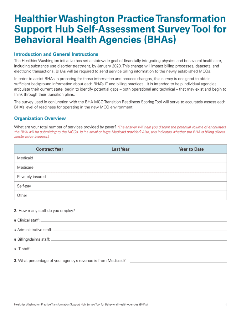 Fillable Online BHA Billing Self-Assessment Annotated - Better Health ...