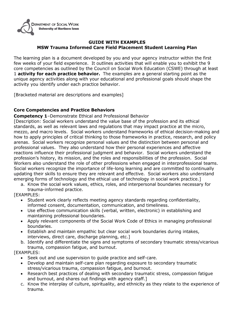 Fillable Online Student Learning Contract SAMPLE 1 STUDENT LEARNING ...