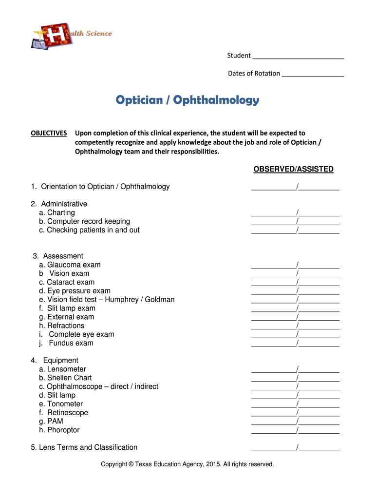 Fillable Online Optician / Ophthalmology Fax Email Print - pdfFiller