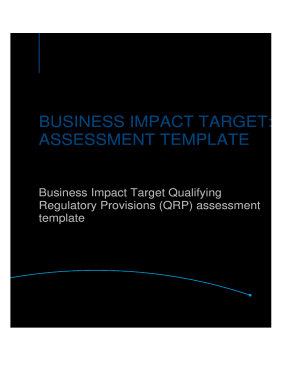 Fillable Online BUSINESS IMPACT TARGET: ASSESSMENT TEMPLATE Fax Email ...