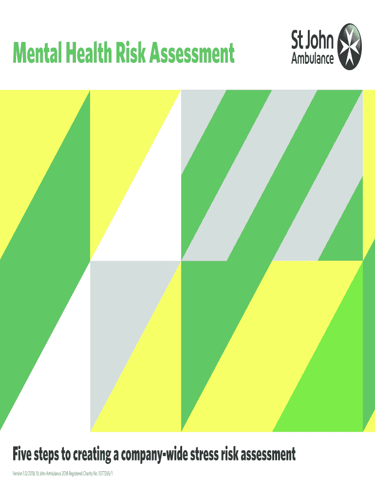 Fillable Online Mental Health Risk Assessment Guide - Stress RiskSt ...