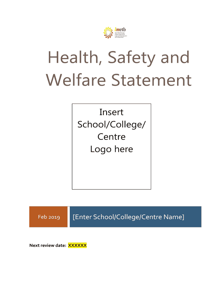 Fillable Online Health, Safety and Welfare Statement - lmetb Fax Email ...