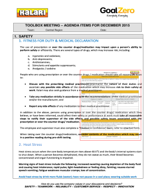Fillable Online Safety Sensitive Employee Medication Form For Over-The ...