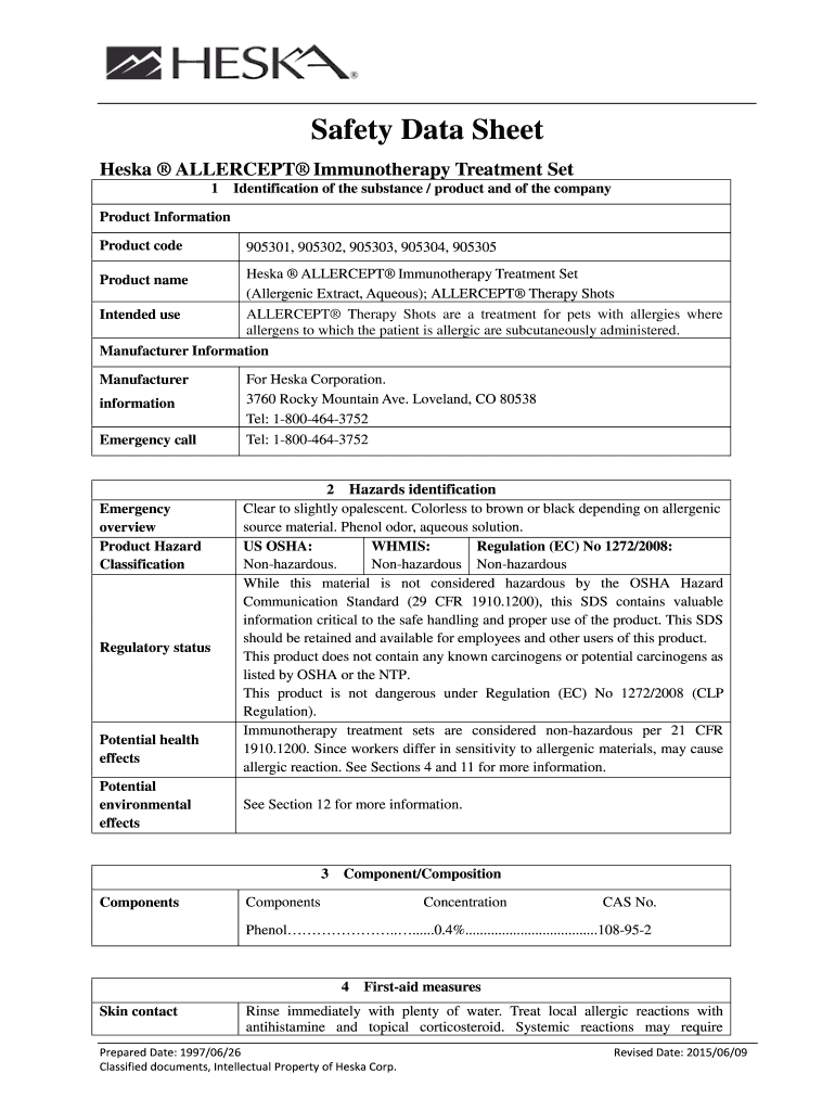 Fillable Online Allercept Therapy Drops - Heska Fax Email Print - pdfFiller