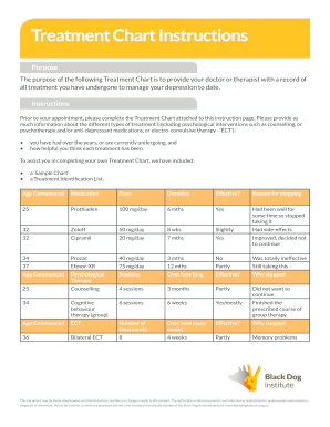 Fillable Online Treatment Chart Instructions Fax Email Print - pdfFiller