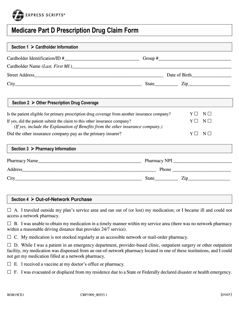 Fillable Online Claim FormMed D. Claim FormMed D Fax Email Print ...