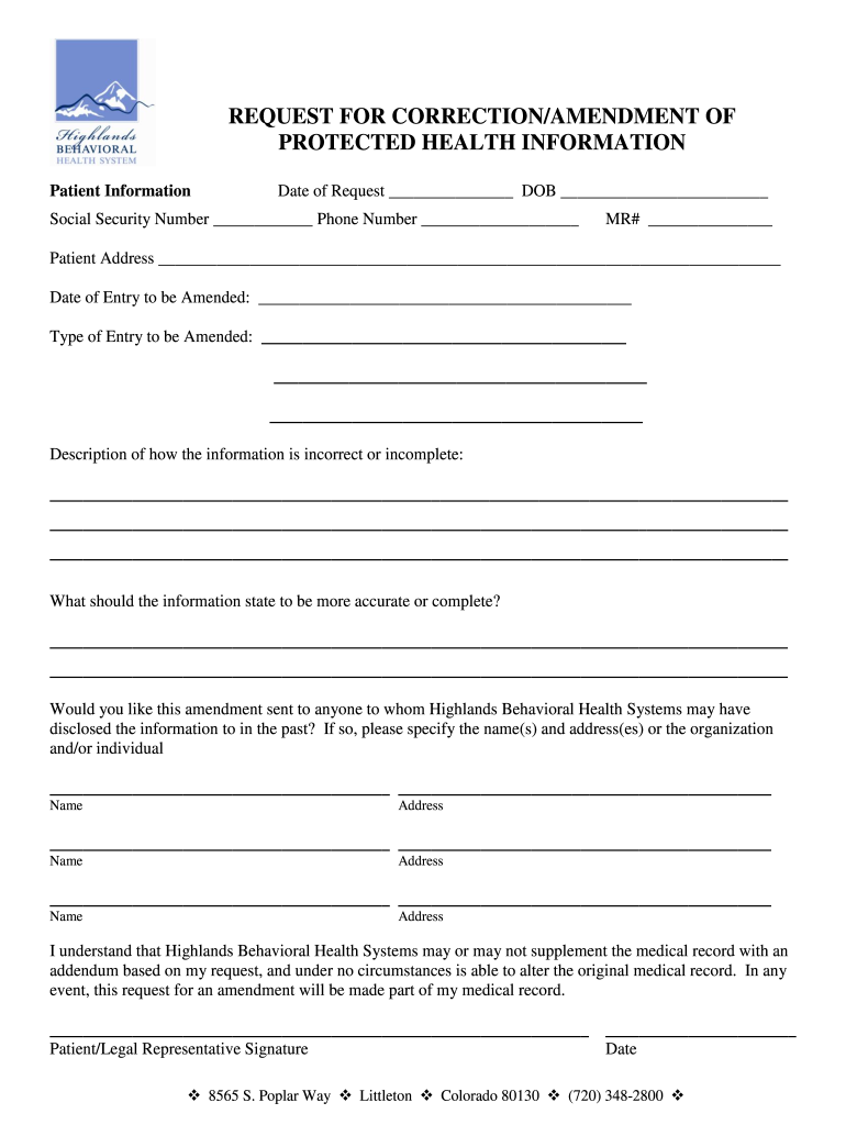 Fillable Online REQUEST FOR CORRECTION/AMENDMENT OF Fax Email Print ...