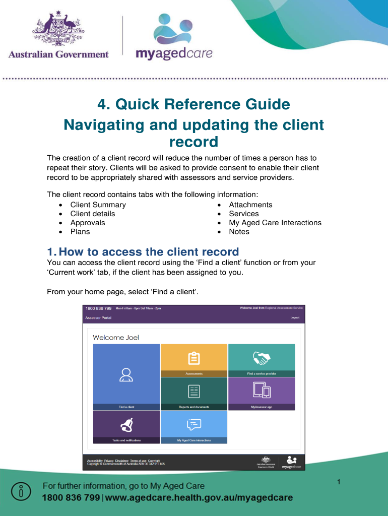 Fillable Online My Aged Care Provider Portal - Navigating and viewing ...