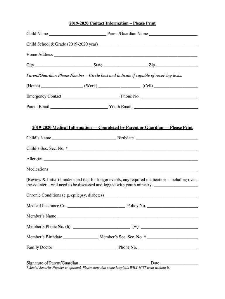 Parent Guardian Name - Fill Online, Printable, Fillable, Blank | pdfFiller