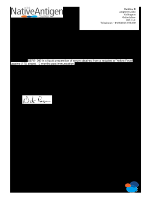 Fillable Online 1 Certification of non-infectious material - The Native ...