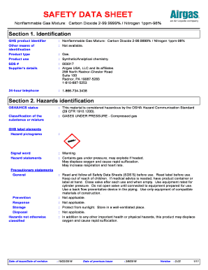 Fillable Online Safety Data Sheets Oxygen MSDS, Nitrogen MSDS & More ...