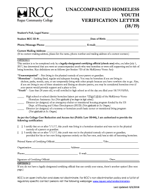 Fillable Online Homeless Verification Letter - Fill Online, Printable ...