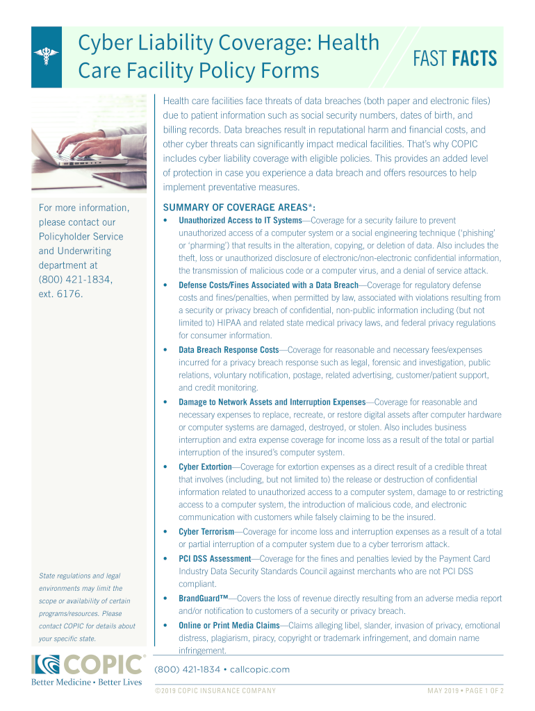 Fillable Online Cyber Liability Coverage: Health Fax Email Print ...