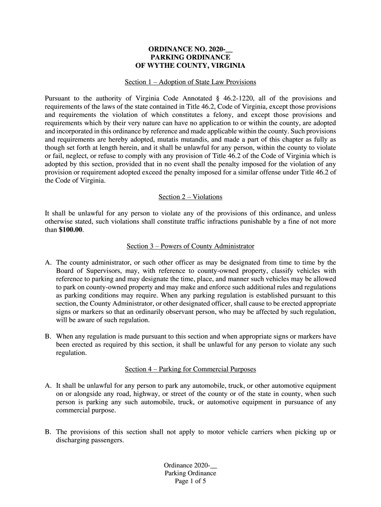 Fillable Online 15.2-2285. Preparation and adoption of zoning ordinance ...