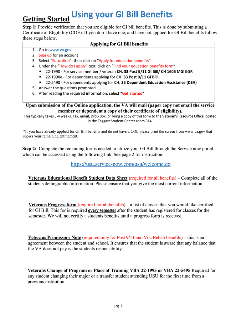 Fillable Online How to Obtain a Copy of Your GI Bill Letter or ...