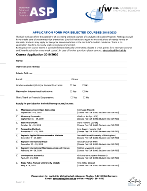 Fillable Online Advanced Studies Program - Admission and Application ...