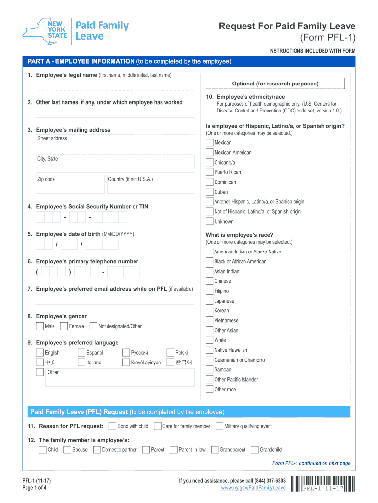Fillable Online Fillable Online STEP 1: COMPLETE FORM PFL-1 Fax Email ...