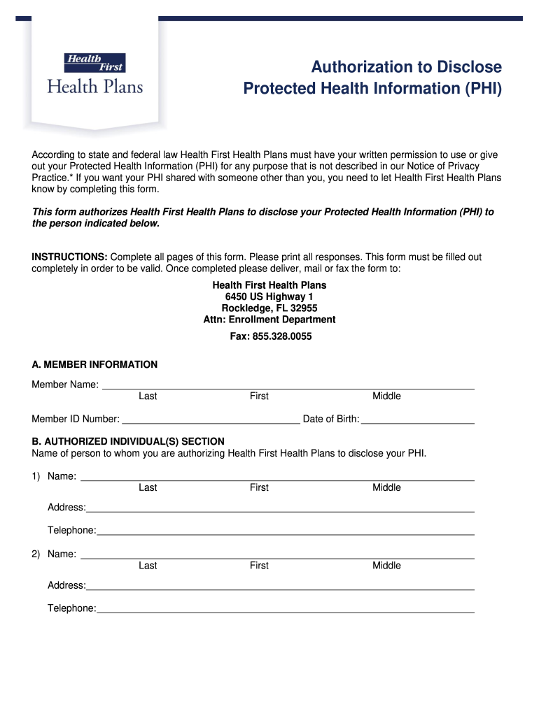 Fillable Online hfhpmapdauthtodisclosephi. Accessible PDF Fax Email ...