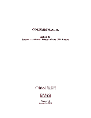 Fillable Online Student AttributesEffective Date (FD) Record Fax Email ...