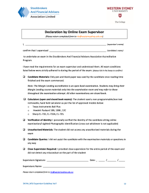Fillable Online Nomination of External Exam Invigilator Form Fax Email ...