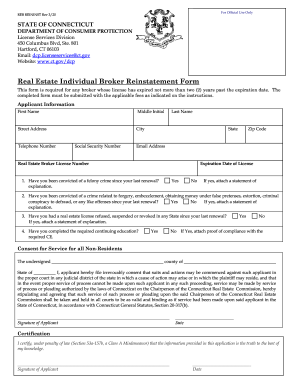 Fillable Online STATE OF CONNECTICUT Instructions for ... - CT.gov Fax ...