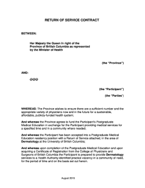 Fillable Online RETURN OF SERVICE CONTRACT Fax Email Print - pdfFiller
