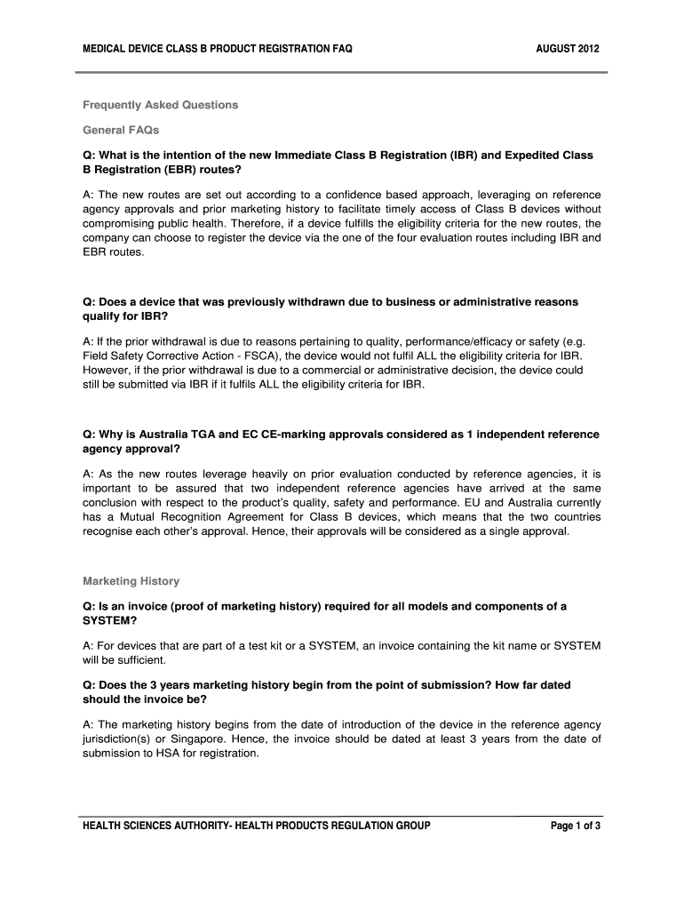 Fillable Online Register Class B medical device via immediate route ...