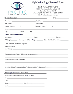Fillable Online Ophthalmology Referral Form - pacificanimaleyecare.com ...