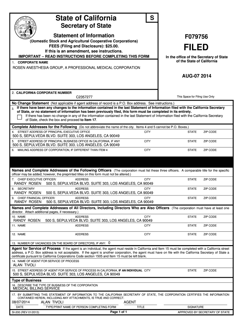 Fillable Online Dr. Randy S Rosen MD ReviewsBeverly Hills, CAVitals.com ...