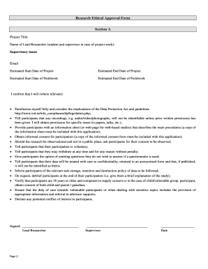 Fillable Online Guide to completing a human research ethics application ...