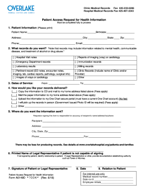 Overlake Hospital Medical Records - Fill Online, Printable, Fillable ...