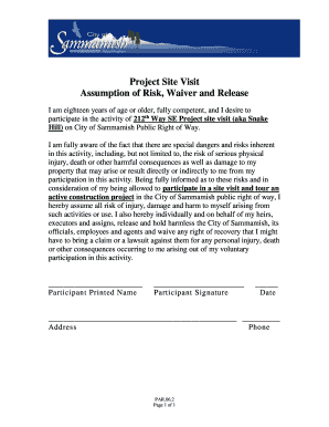 Fillable Online Project Site Visit Fax Email Print - pdfFiller