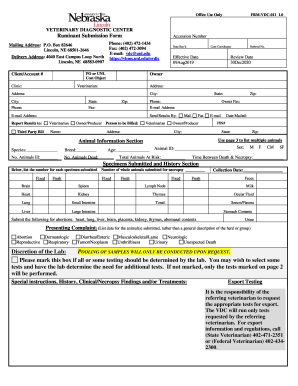 Fillable Online Ruminant Submission Form Fax Email Print - pdfFiller