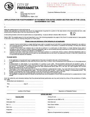 Fillable Online Postponed Rates Request Form Fax Email Print - pdfFiller